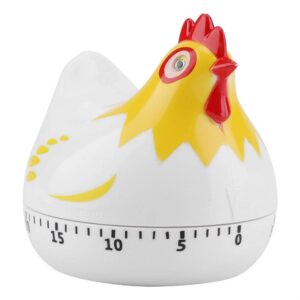 Chicken Timer Cute Cartoon Kitchen Timer Cooking Timer Reminder Countdown Baking Timer for Cooking Baking(White)