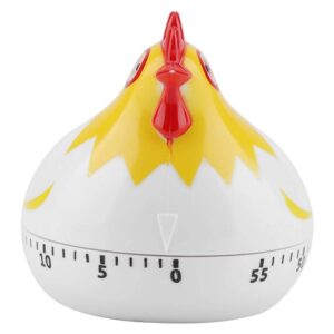 Chicken Timer Cute Cartoon Kitchen Timer Cooking Timer Reminder Countdown Baking Timer for Cooking Baking(White)