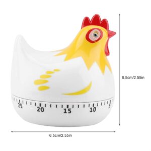 Chicken Timer Cute Cartoon Kitchen Timer Cooking Timer Reminder Countdown Baking Timer for Cooking Baking(White)