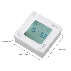 Kadams Square Rotating Timer for Pomodoro, Shake to Start, Battery operated Timer with Alarm and Backlight for Time Management, Visual Timer for Kids, Kitchen, Bathroom, Workout, Classroom, and Office