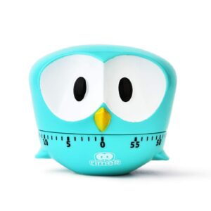 blue sky big-eyed eagle manually mechanical kitchen timer, clock cooking, pomodoro alarm, baking reminder, timer for kids, stopwatch, hourglass, wind up 60 minutes. alarm clock, kids cookingx