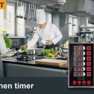 YOOYIST Professional Kitchen Timers Digital Led 6-Channel Restaurant Kitchen Timer Super Loud Programmable Stainless Steel for Food Fryer Baking Cooking Industrial