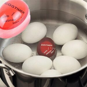 egg timer for boiling eggs, color changing indicator for medium, soft & hard eggs, kitchen boiled egg temperature observer, egg color changing boiling timer for resin red timer kitchen gadget