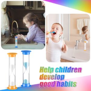 24 Pcs Sand Timer Kids Timer Hourglass Acrylic Covered Hourglass Sand Clock Small Sand Watch Hour Glass Toothbrush Timer for School Classroom Learning (Multicolor, 2 Min)