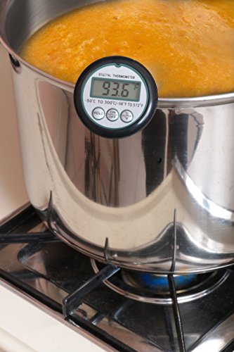 Digital Cooking Candy Liquid Thermometer with Stainless Steel Pot Clip, Quick Read, Battery Included