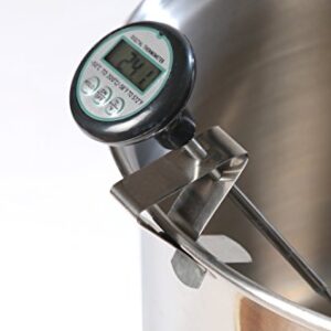 Digital Cooking Candy Liquid Thermometer with Stainless Steel Pot Clip, Quick Read, Battery Included