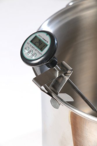 Digital Cooking Candy Liquid Thermometer with Stainless Steel Pot Clip, Quick Read, Battery Included