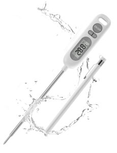 meat thermometer, waterproof food thermometer, instant read digital cooking thermometer for kitchen cooking bbq sugar jam water meat milk