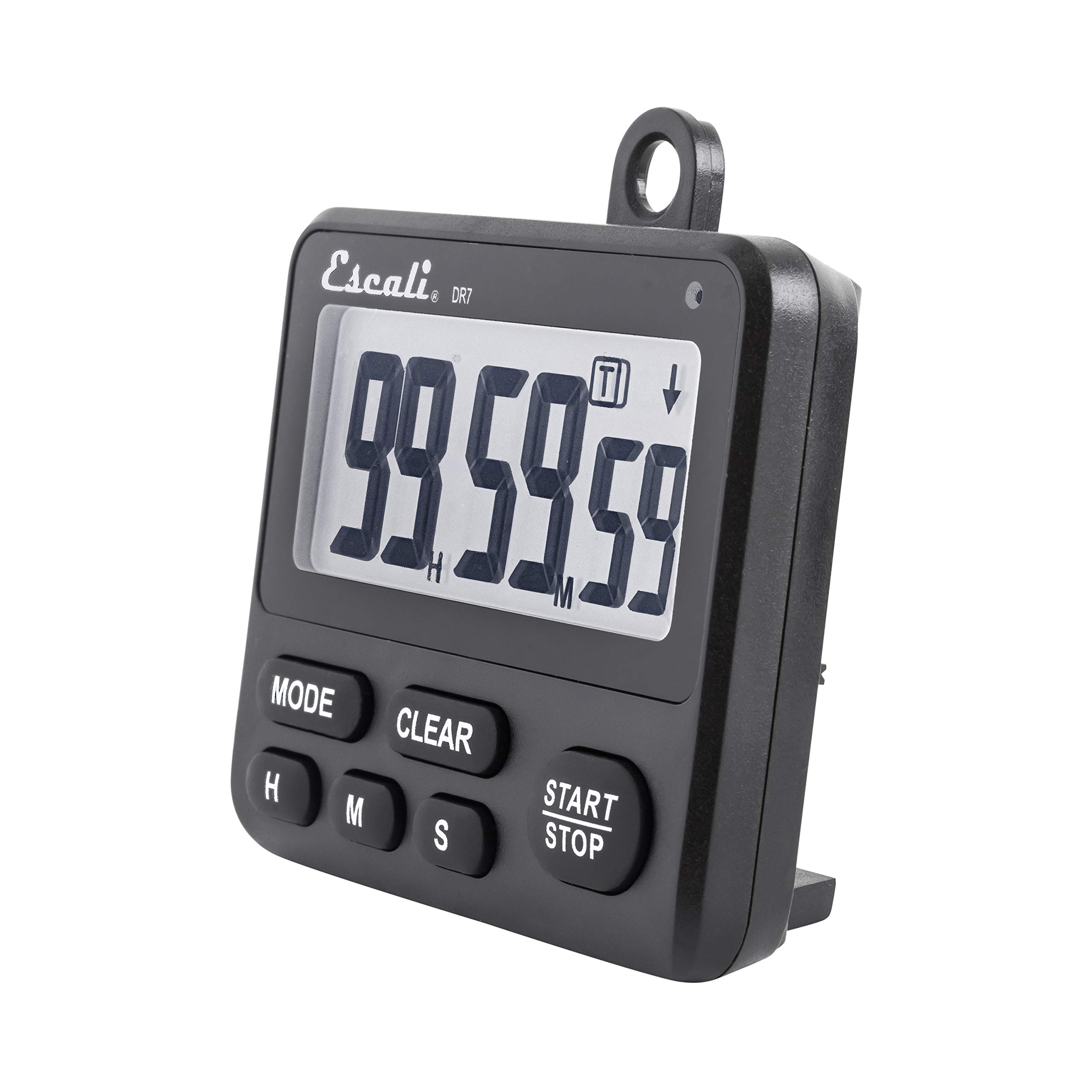 Escali Extra Loud Display Digital Kitchen Timer with Clock Mode, Recall Timer Magnetic Back