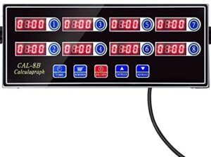 professional commercial 8 channels digital kitchen timer loud alarm for restaurant kitchen, black