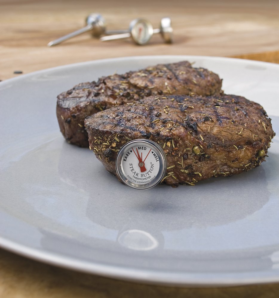 Charcoal Companion CC9025 Reusable Steak Button Thermometer Set (4 Included)