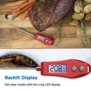 Etekcity EMT100 Digital Instant Read Meat Thermometer, 5"Long Probe, Red