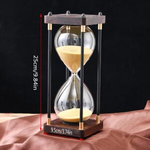 Premium Large Hourglass Sand Timer 60 Minutes, Decorative Sandglass Clock, Modern Hour Glass Timers Gift for Men & Women, Time Management Tools for Classroom Kitchen Home Office Desk Decor