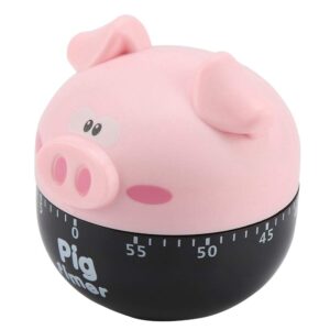 Cute Cartoon Pig Kitchen Timer Mechanical Timers Counters for Cooking Timing Tool, Kitchen Timer Mini Timer 55 Mins Countdown Easy to use