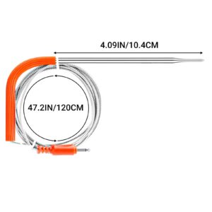 INKBIRD Grill Thermometer Replacement Colored Probes 4-Pack Set for INKBIRD Thermometer, 47 Inches Stainless Probes Only Compatible with IBBQ-4BW, IBT-24S and IBT-26S