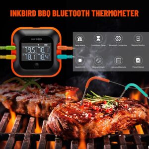 INKBIRD Grill Thermometer Replacement Colored Probes 4-Pack Set for INKBIRD Thermometer, 47 Inches Stainless Probes Only Compatible with IBBQ-4BW, IBT-24S and IBT-26S