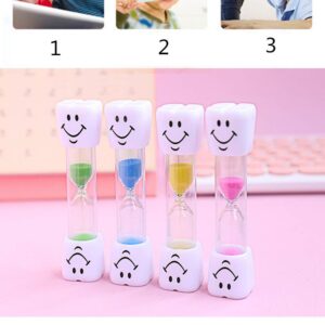 2 Minute Sand Timer Set for Brushing Teeth Pack of 6 Colorful Smiley Hourglass Timers