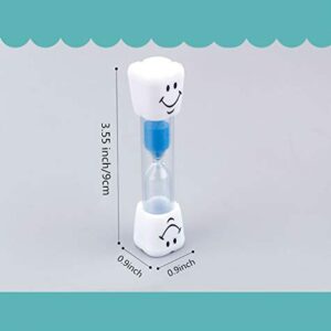 2 Minute Sand Timer Set for Brushing Teeth Pack of 6 Colorful Smiley Hourglass Timers