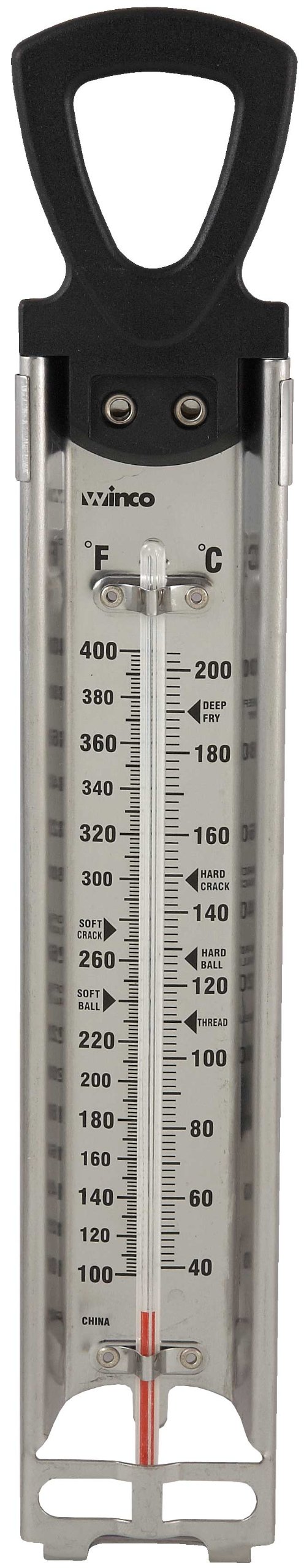 Winco TMT-CDF4 Deep Fry/Candy Thermometer with Hanging Ring, 2-Inch by 11-3/4-Inch