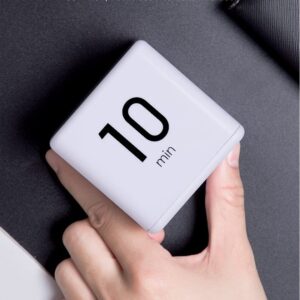 Feilifan Cube Timer, Kitchen Timer Kids Timer for ADHD Productivity Workout Flip Timer Classroom for StudyTime Countdown Management Timercube