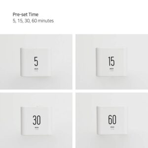 mooas Multi Cube Timer White (5,15,30,60 Minutes) & Violet(5,10,20,30 Minutes) Bundle, Clock & Alarm, Easy to use Timer Set