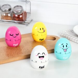 60 Minutes White Funny Mechanical Home Kitchen Egg Timer For Cooking,Kids