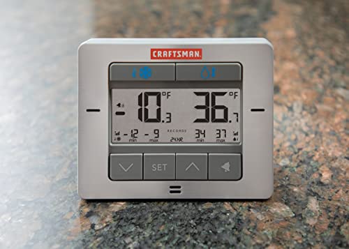 CRAFTSMAN Wireless Digital Refrigerator and Freezer Thermometer with Stainless Steel Temperature Gauge (CMXWDCR00514)