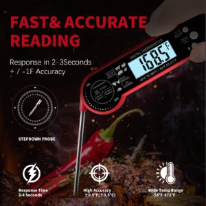 Digital Meat Thermometer Waterproof Instant Read Thermometer for Cooking Fast and Precise Digital Food Thermometer for Grill and BBQ