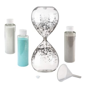 lillian rose hourglass wedding unity sand ceremony set, 3.25x3.25x8.25, clear