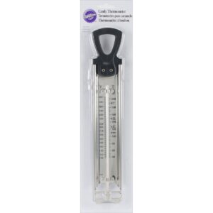 wilton candy thermometer with side clamp for melting chocolate and hard candy sugar, 14.7-inches