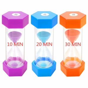 large sand timer, 10/20/30 minutes hourglass, sandglass timers, colorful sand clock 10/20/30 min, cute blue sand timer for kids, classroom, kitchen, game, home decor and teeth brushing timer(set of 3)