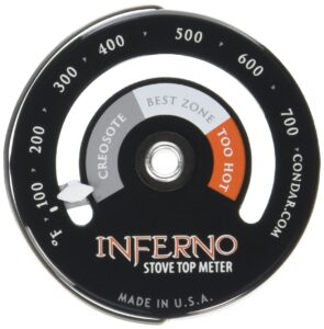 inferno stove top meter (3-30) thermometer measures temperatures on stove top