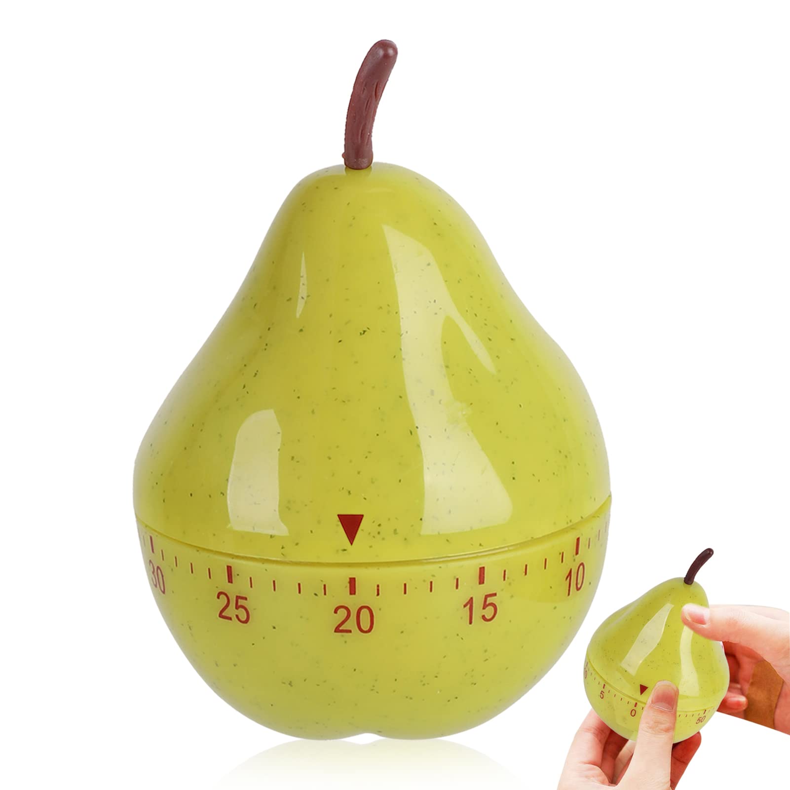 Agatige Kitchen Timer, 60 Minutes Mechanical Kitchen Timer Pear Shaped Manual Timers Countdown Timer Cooking Timer Loud Alarm Timer for Kitchen Cooking Baking Housework Labs Timing