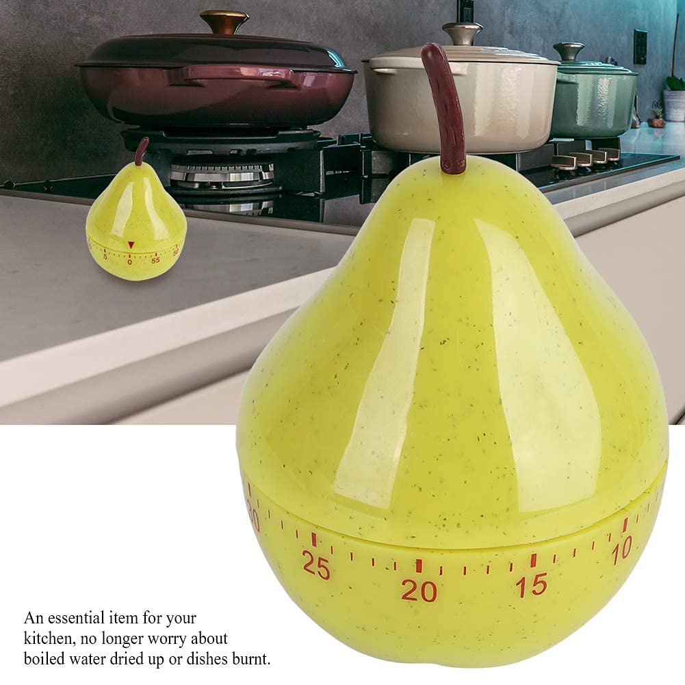 Agatige Kitchen Timer, 60 Minutes Mechanical Kitchen Timer Pear Shaped Manual Timers Countdown Timer Cooking Timer Loud Alarm Timer for Kitchen Cooking Baking Housework Labs Timing