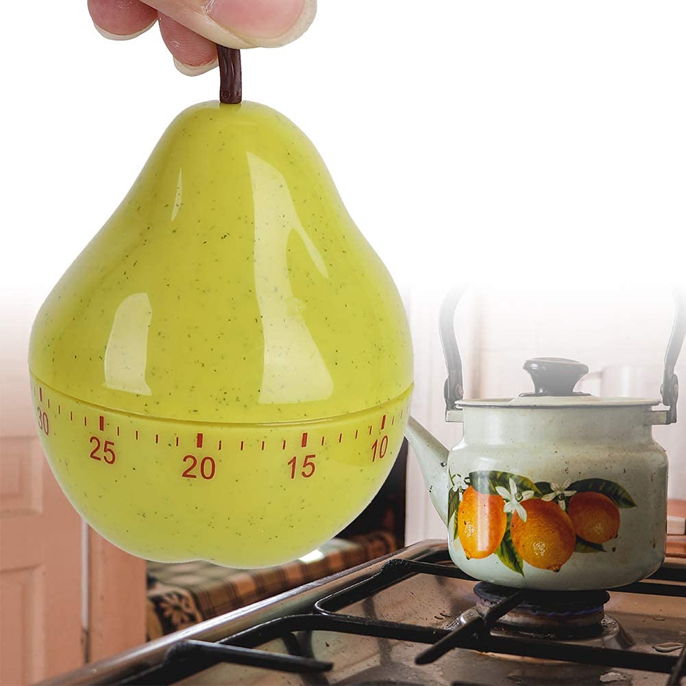 Agatige Kitchen Timer, 60 Minutes Mechanical Kitchen Timer Pear Shaped Manual Timers Countdown Timer Cooking Timer Loud Alarm Timer for Kitchen Cooking Baking Housework Labs Timing