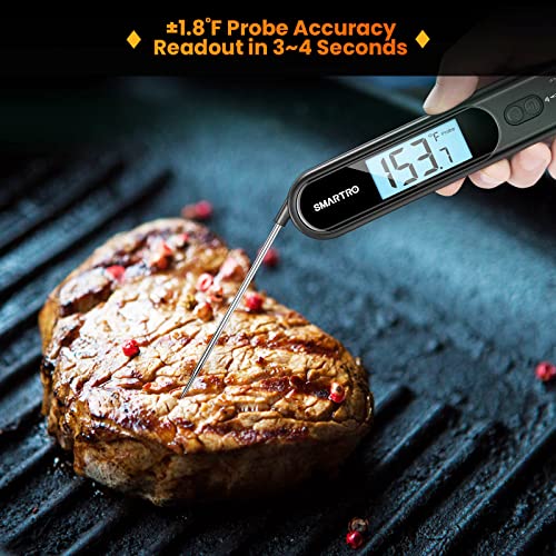 SMARTRO ST49 IR 2-in-1 Instant Meat Thermometer Infrared Thermometer for Cooking Food Grilling BBQ Kitchen Candy