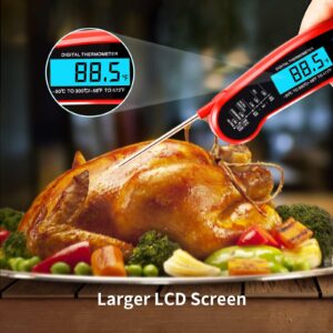 SKERYBD Digital Meat Thermometer for Cooking and Grilling, 2s Instant Read & High Accuracy & IP67 Waterproof, for Kitchen Food Candy