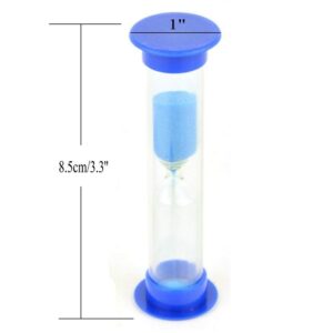 Swity Home 30 Pack 5 Minutes Plastic Sand Timer, Set of 30 (Red, Blue, Green, 30 Pack)