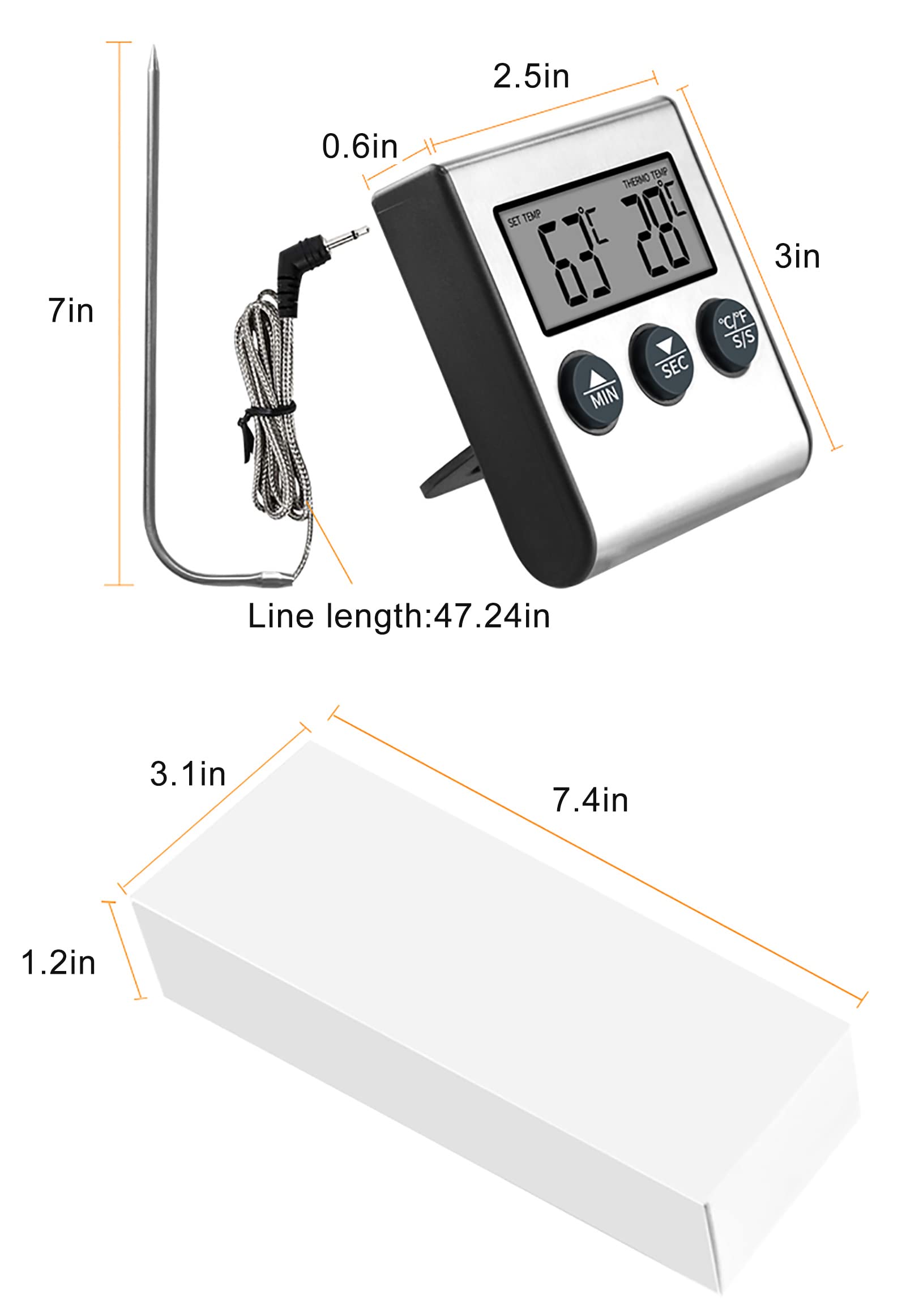 Meat Thermometer Digital for Cooking Precise Oven Temperatures - Accurate Food Thermometer Design