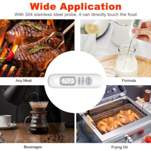 SONSENES Rechargeable Thermometer for Cooking, Kitchen,Cooking,Sugar, Baking, Milk, Tea, Food Thermometer Digital，Hot Liquid Thermometer, Chef Thermometer for BBQ, Meat, Liquid, Baking, Bread