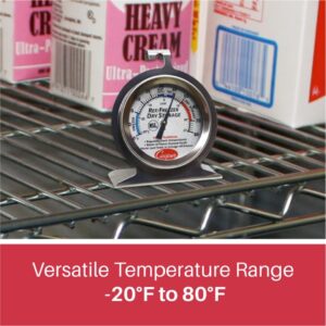 Cooper-Atkins 25HP-01-1 Refrigerator, Freezer, Dry Storage Thermometer, 0°F to 80°F Temperature Range, 7.2" Length, 4.55" Width, 1.7" Height