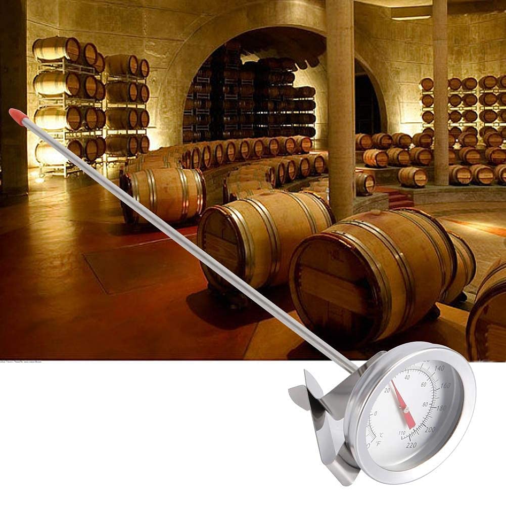 1Pc Kettle Wine Thermometer Clip on Dial Thermometer Home Brew Wine Bierhermometer