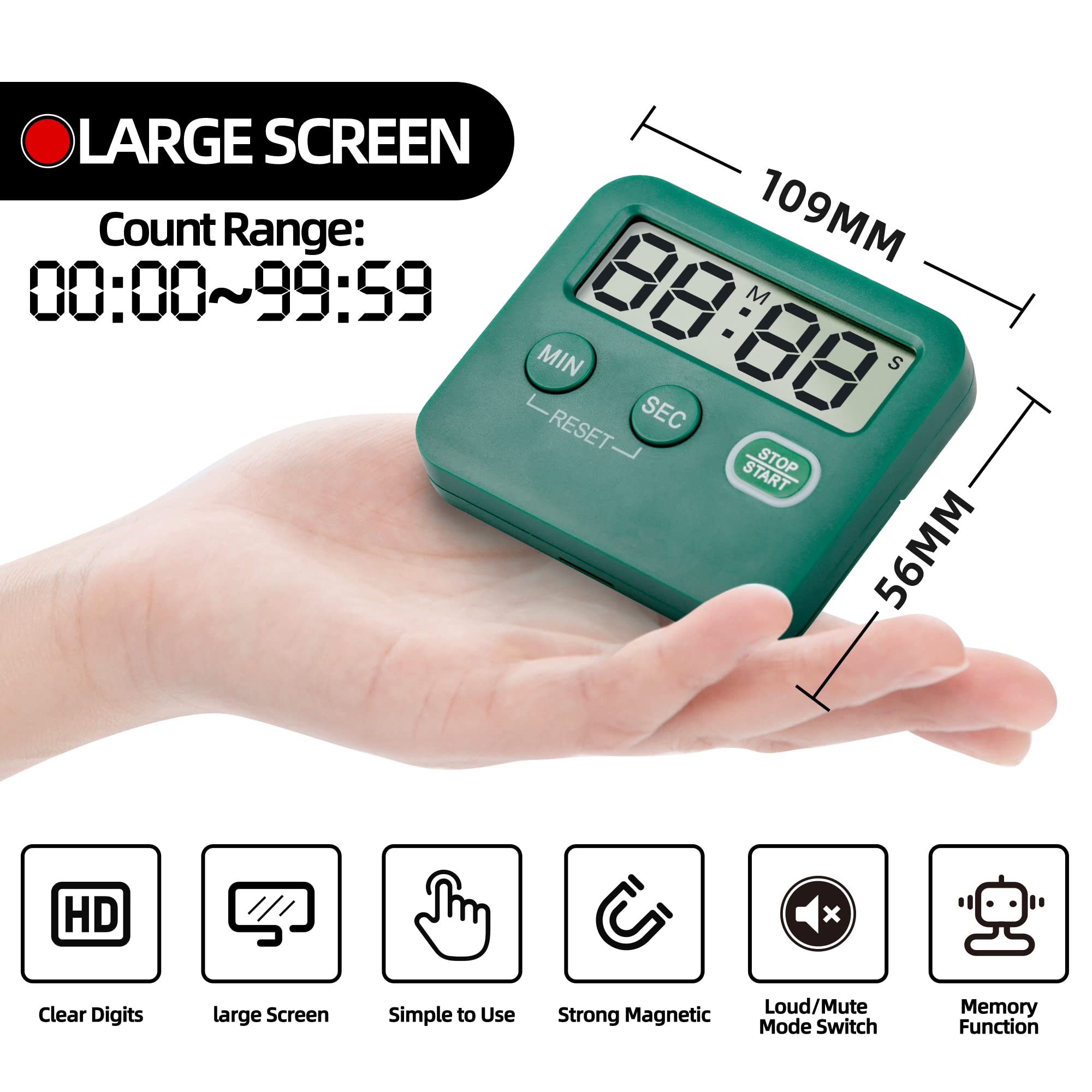 Timers, 2 Pack Silent Classroom Timer for Kids Teachers Students