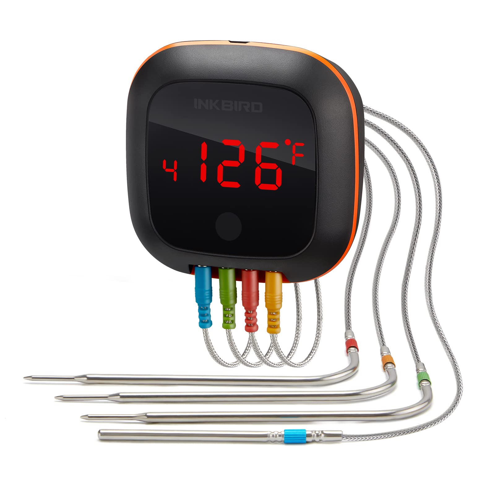 INKBIRD150ft Bluetooth Grill Meat Thermometer, Meat Thermometer for BBQ, Grilling,with Rotatable Screen,Temperature Alarm, Timer