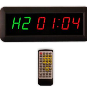 Eu 1.5" 6 Digits Interval Timer Programmable Led Countdown / Up Stopwatch For Home Gym.