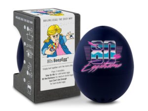 80s beepegg - singing floating egg timer – boil together with the eggs - egg cooker for 3 levels of doneness - beepegg with 3 melodies - funny musical egg timer - brainstream