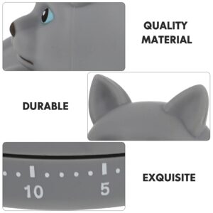 OSALADI Digital Cooking Timer Kitchen Adorable Cute Cartoon Cat Timer Reminder Time Alarm Manager Home Decor ( Grey )