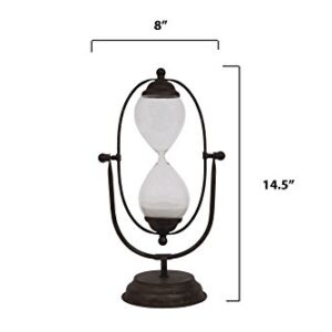 Decorative Metal & Glass Thirty Minute Hourglass