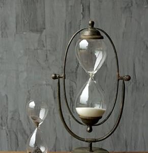 Decorative Metal & Glass Thirty Minute Hourglass