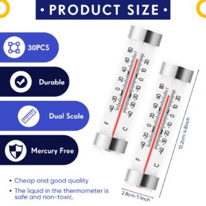 30 Pack Freezer Thermometer Cooler Hanging Fridge Thermometer Refrigerator Freezer Thermometer for Restaurant Home Kitchen Temperature Supplies